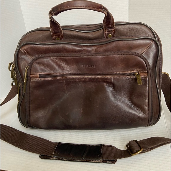 Heritage | Bags | Heritage Large Travel Briefcase Ez Scan Bag Brown ...